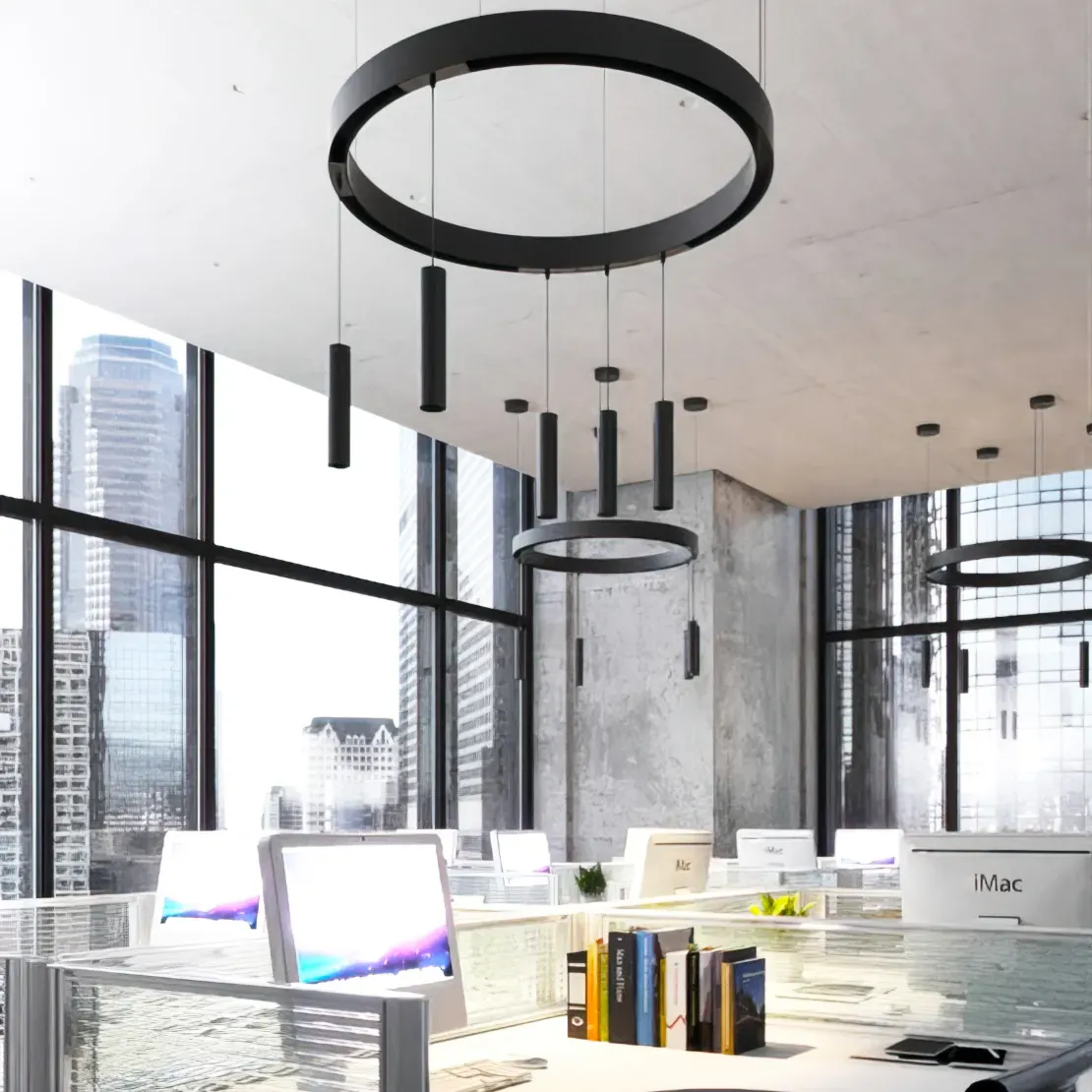 Magnetic Circle Chandelier by Centerlight